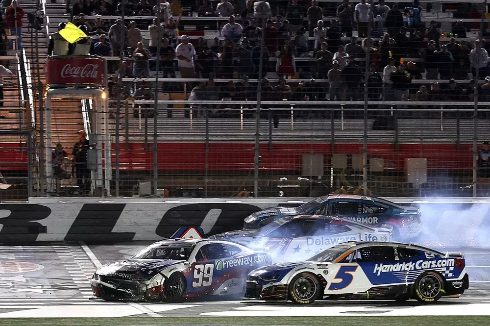 The Double DNF: Kyle Larson's day ends in a Coke 600 pile-up