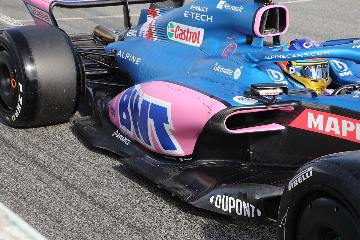 Así jugó Alpine F1 con sus branquias buscando aerodinámica