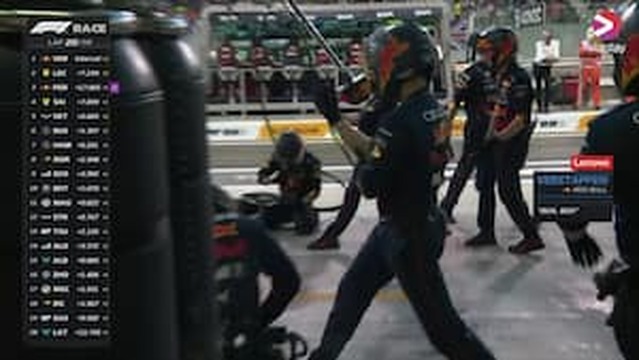 Eerste pitstop Max Verstappen in GP België - Formule 1 video's