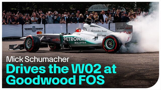 Mick Drives Michael’s Mercedes F1 Car up the Goodwood Hill. - Goodwood ...