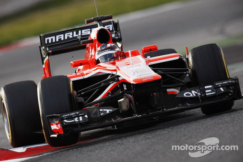 Positive results for Marussia on its first day of testing at the ...