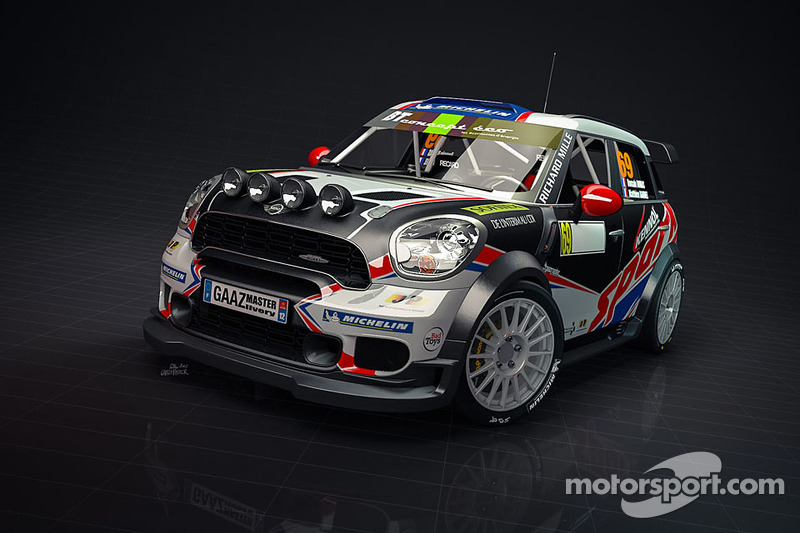 The Mini WRC to be driven by Romain Dumas at the French Rally Alsace at ...